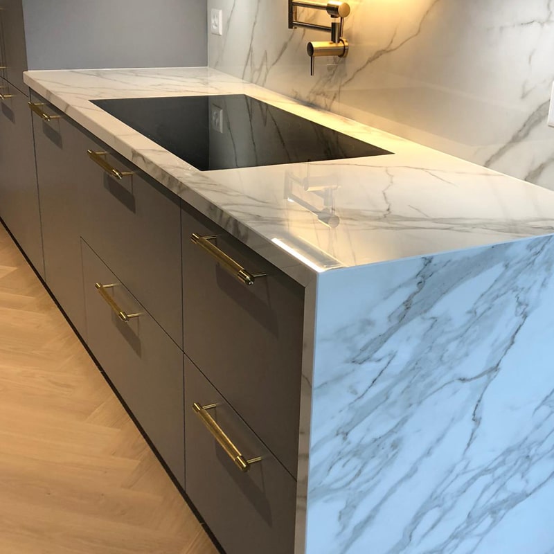 Neolith Calacatta Silk - céramique sur mesure - Eurostones